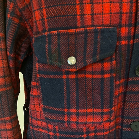 Pendleton | Jackets & Coats | Vintage 7s Pendleton Xl Wool Hunting Jacket Red Plaid Shacket ...